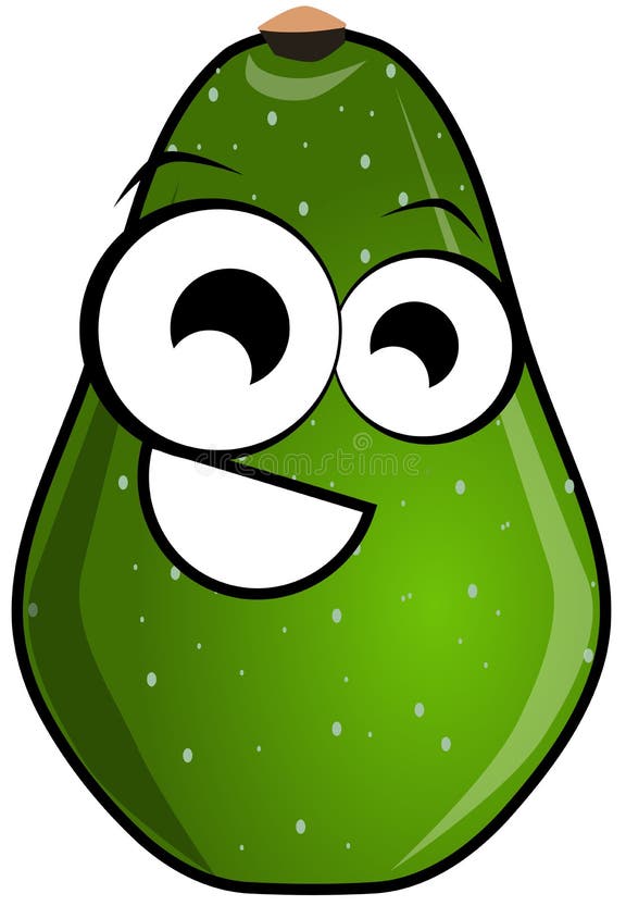 Isolated Nice Avocado Cartoon Stock Illustration - Illustration of ...