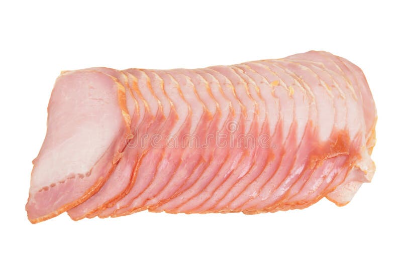 Isolated back bacon stock image. Image of white, delicious - 42450795