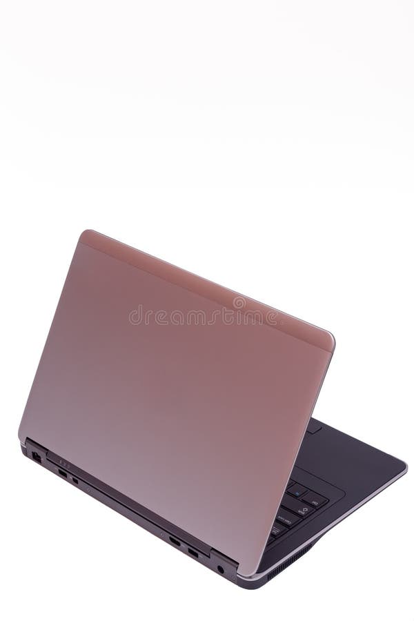 Isolated Back Facing Laptop Stock Image - Image of device, business ...
