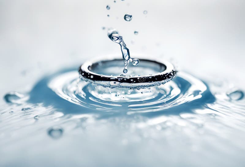 Isolated Background White Splash Water Gyre Bubble Ring Frame Circle ...