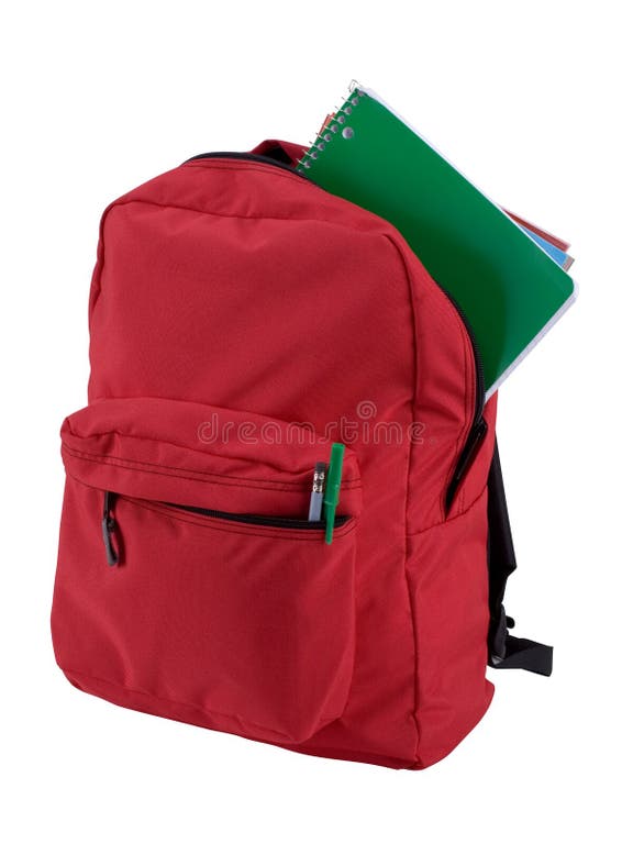 Isolated Backpack stock photo. Image of backpack, pencil - 878802