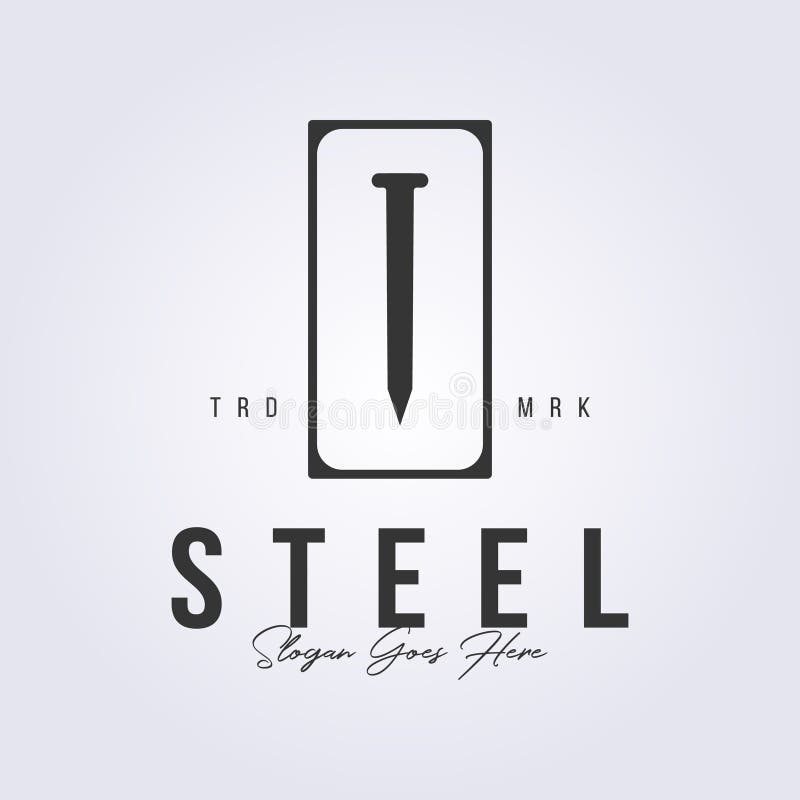 Steel Logo Vector Illustration Design, Steel Nail Stock Vector ...