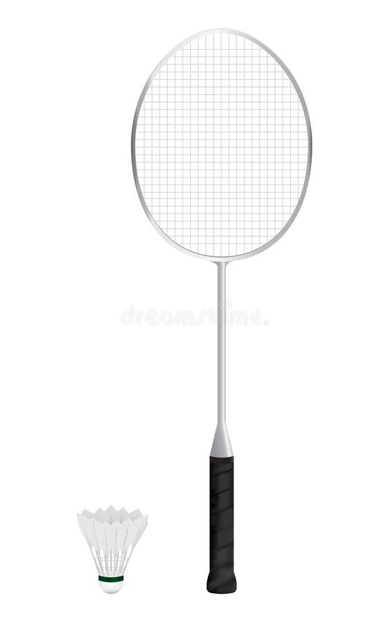 Isolated of Badminton Racket and Shuttlecock with White Background ...
