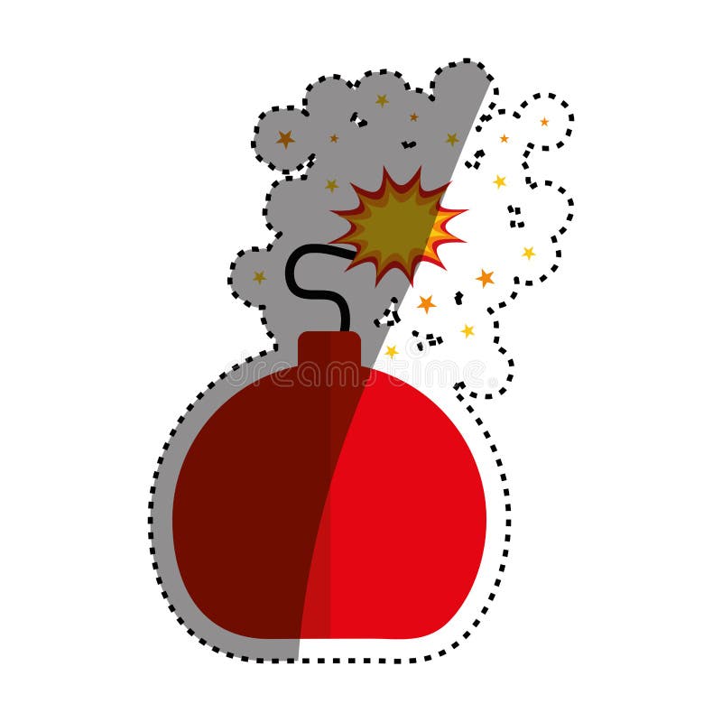 Isolated ball bomb stock illustration. Illustration of danger - 84505647