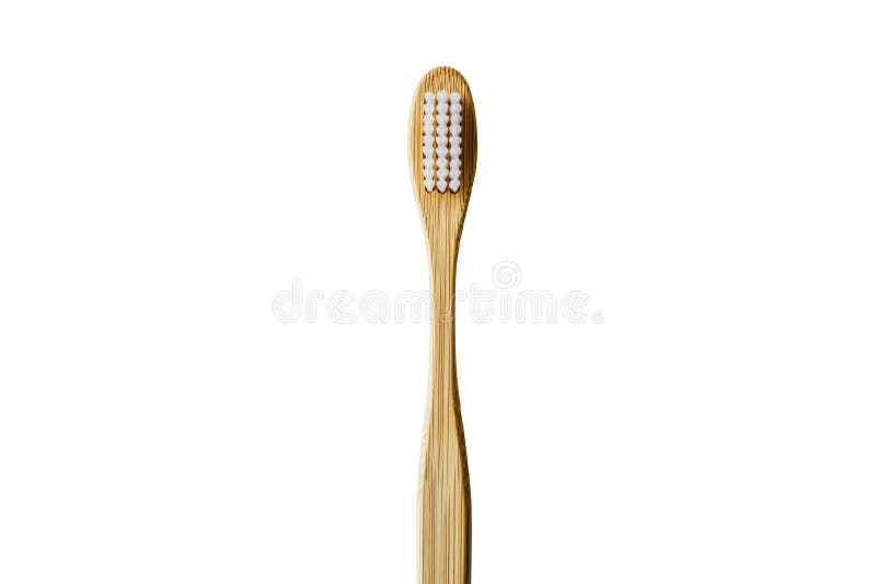 Isolated Bamboo Toothbrush with Soft Bristles on Transparent Background ...