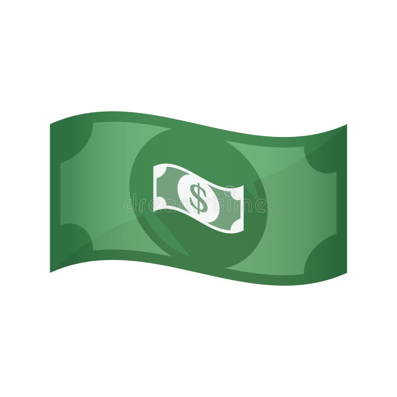 Isolated Bank Note with a Dollar Bank Note Stock Illustration ...