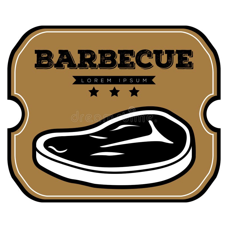 Barbecue Label with Abstract Hand-painted Alcohol Ink Texture Stock ...