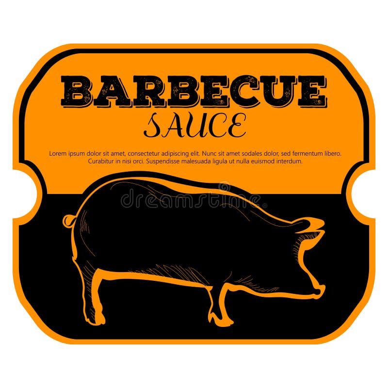 Pig Barbeque stock illustration. Illustration of pigs - 42338488