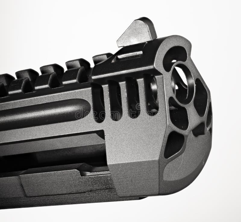 Isolated muzzle brake stock photo. Image of barrel, muzzle - 17600894