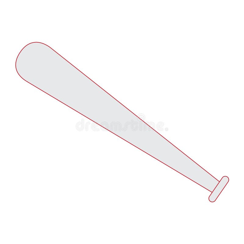 Isolated baseball bat stock vector. Illustration of recreation - 101776806