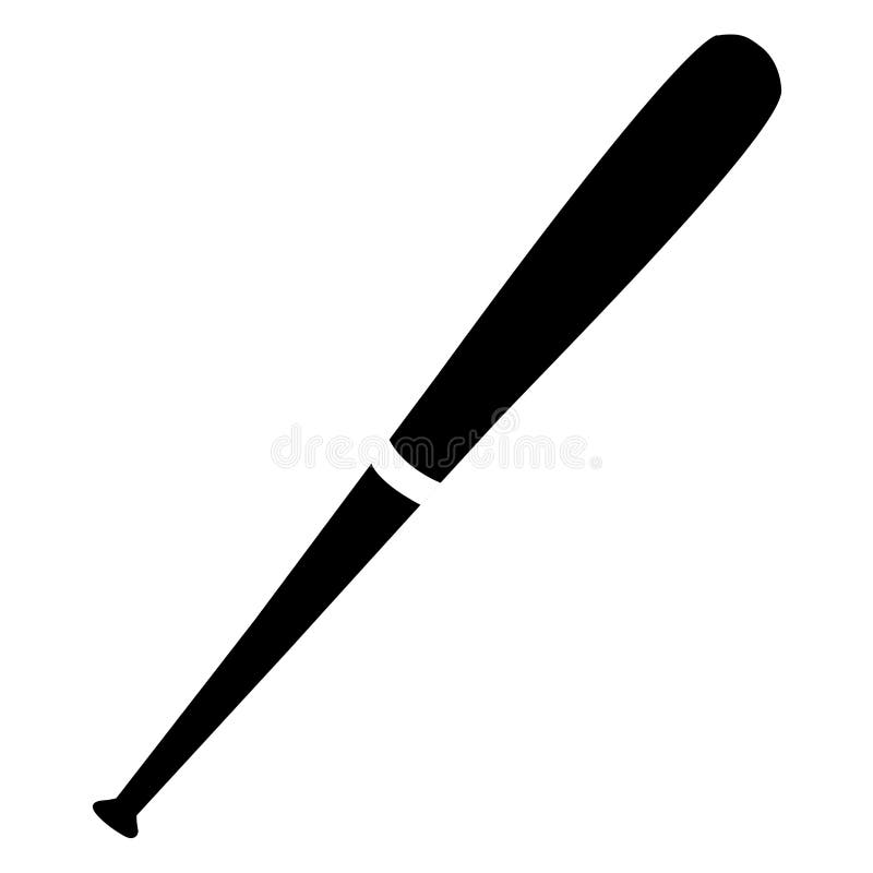Baseball Bat Vector Silhouette