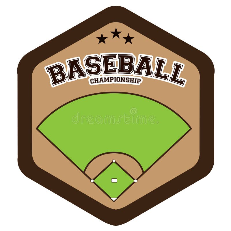 Isolated baseball emblem stock vector. Illustration of league - 85870279
