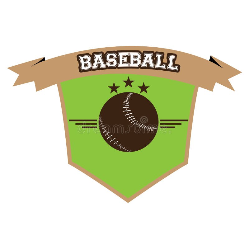 Isolated baseball emblem stock vector. Illustration of ribbon - 85870126