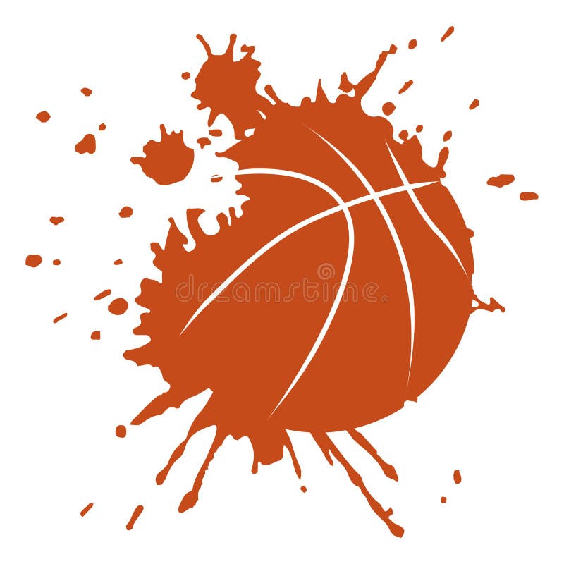 Isolated basketball ball stock illustration. Illustration of single ...
