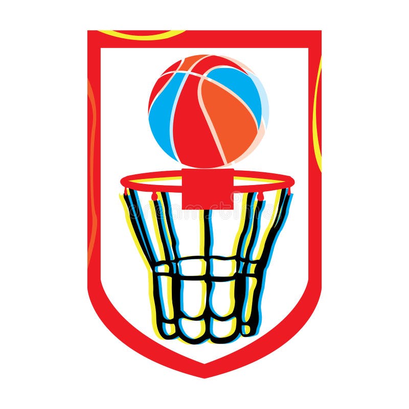 Isolated basketball emblem stock vector. Illustration of victory - 86691804