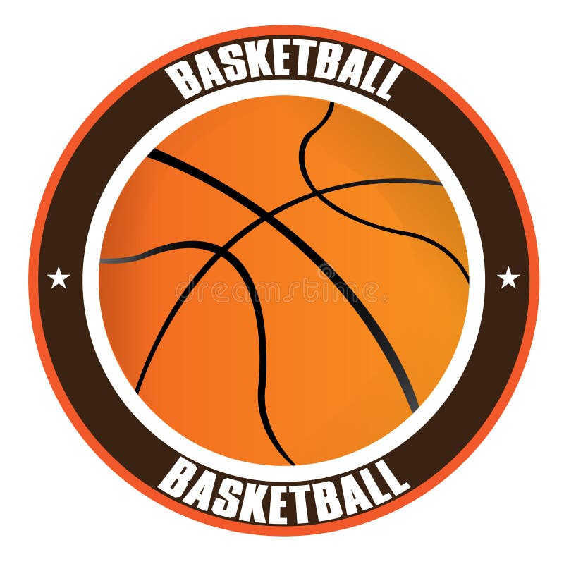 Isolated basketball emblem stock vector. Illustration of insignia ...