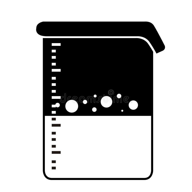 Isolated Beaker Icon on a White Background Stock Vector - Illustration ...