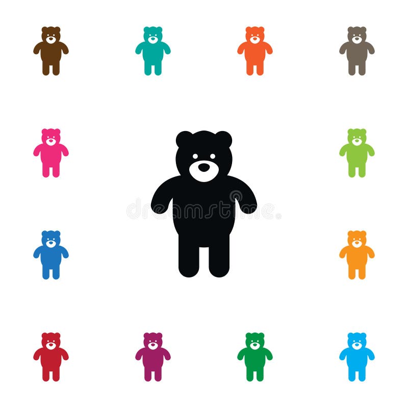Isolated Bear Icon. Plush Vector Element Can Be Used for Plush, Cuddly ...