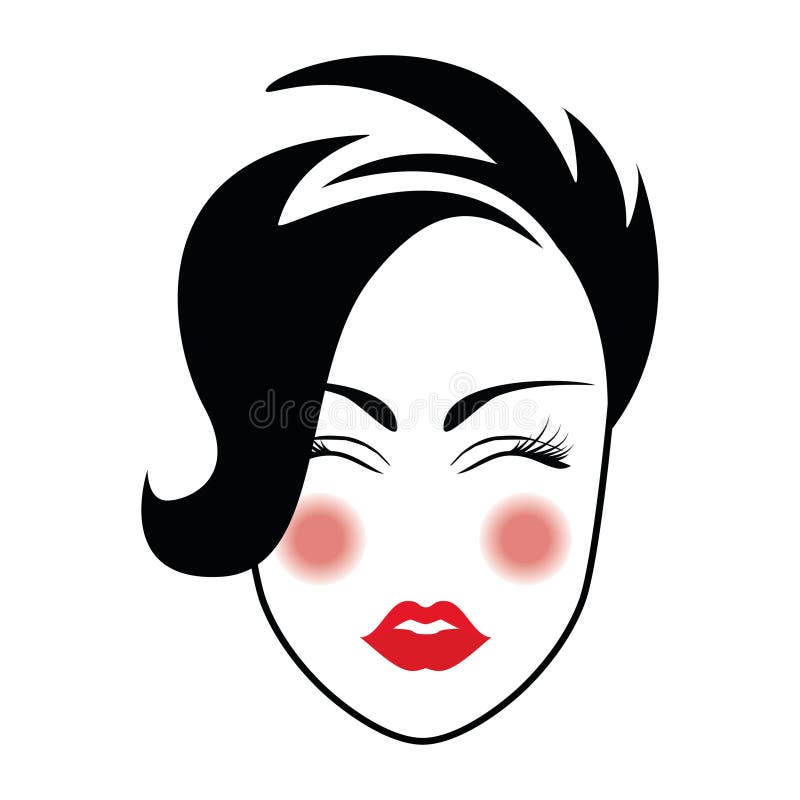 Isolated Beautiful Woman Face Outline Vector Stock Vector ...