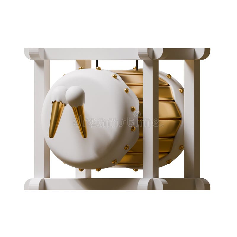 Bedug 3D Render Design Element Side View Stock Illustration ...