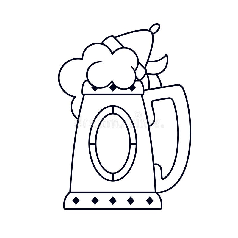 Isolated Beer Draw Oktoberfest Vector Illustration Stock Vector ...