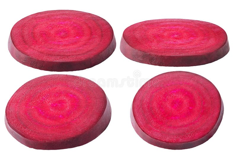 Isolated Beetroot. Different Angels of Beetroot Slices Isolated on ...