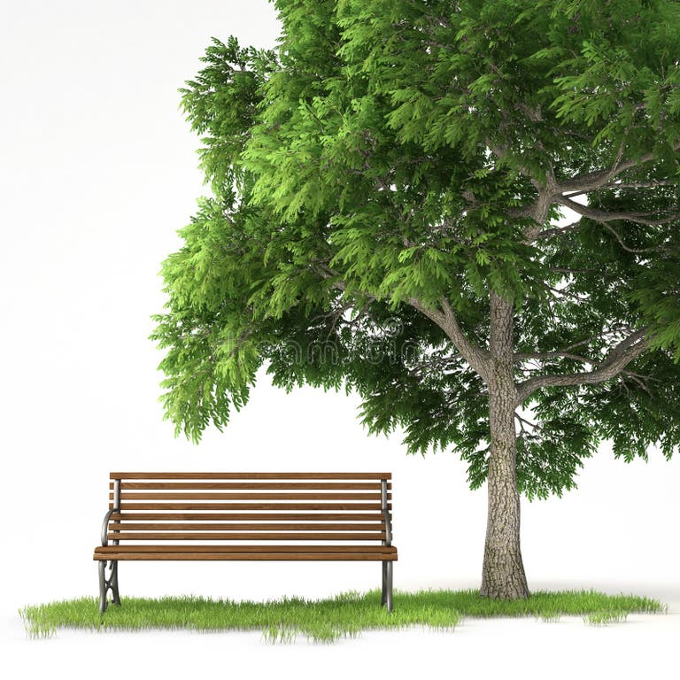 Illustration Bench Under Tree Stock Illustrations – 871 Illustration ...