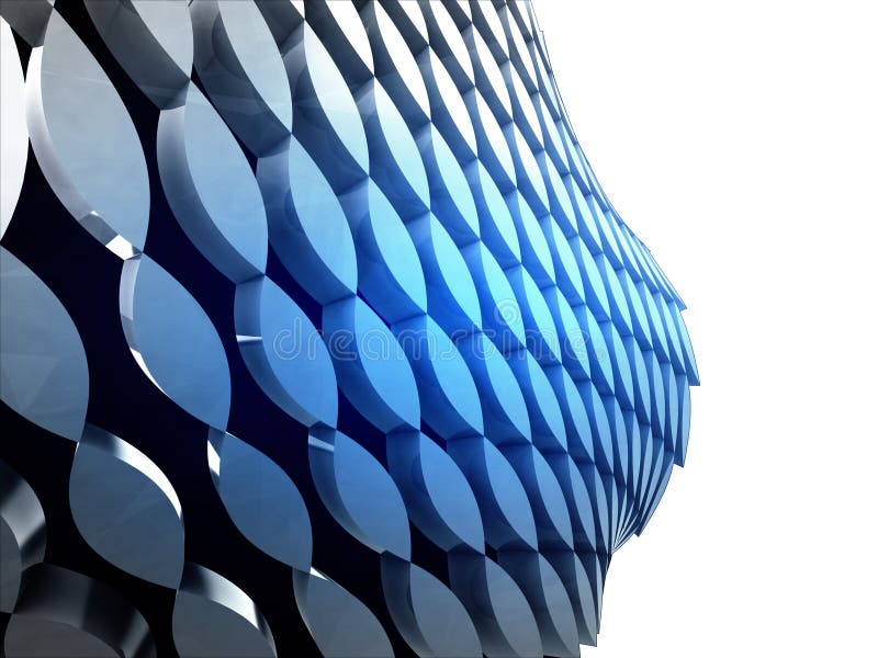 Bended Blue Shape Structure Wallpaper Stock Illustration - Illustration ...