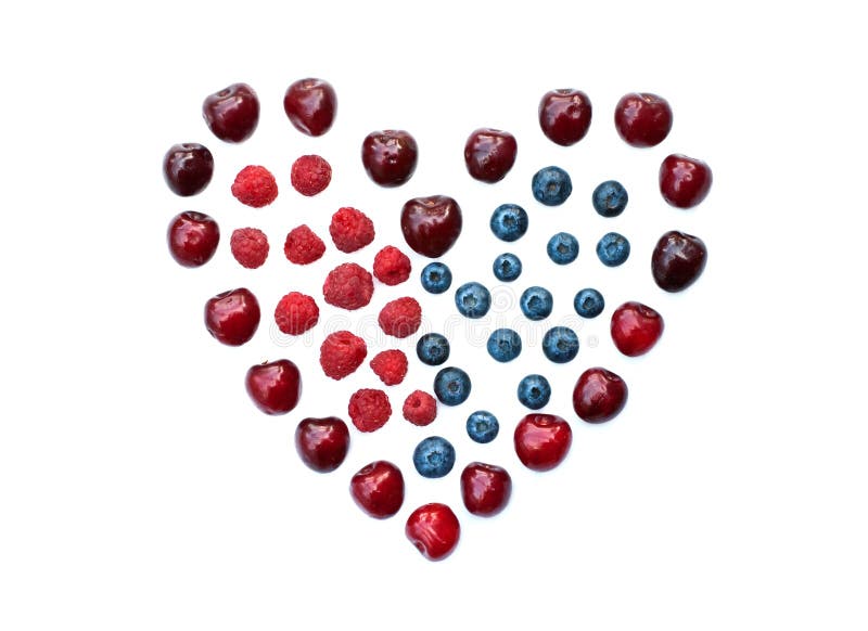 Berry heart isolated stock photo. Image of beautiful - 14423238