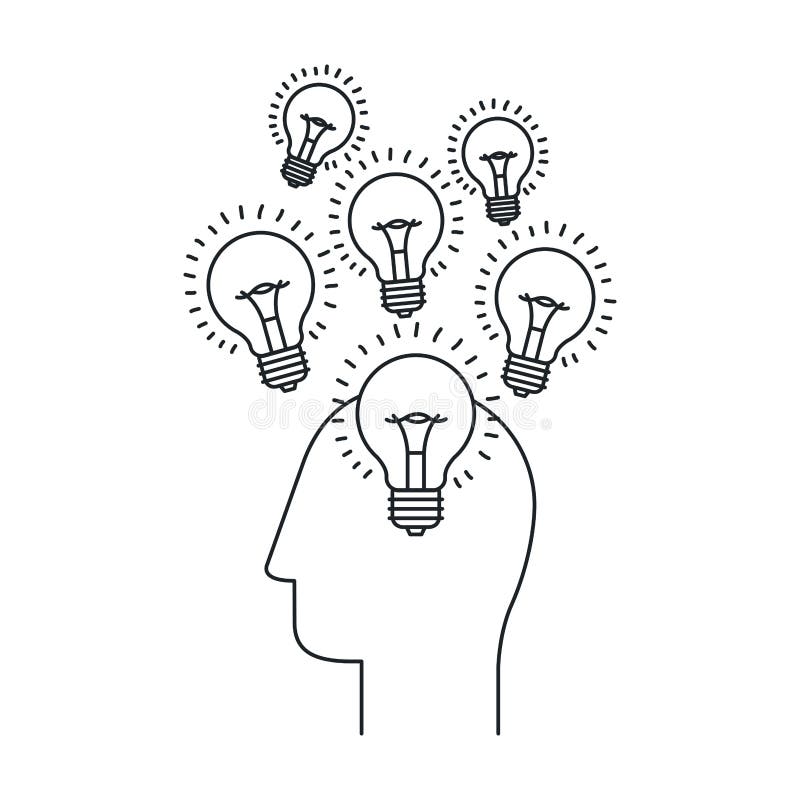 Isolated Big Idea Draw Design Stock Vector - Illustration of difference ...