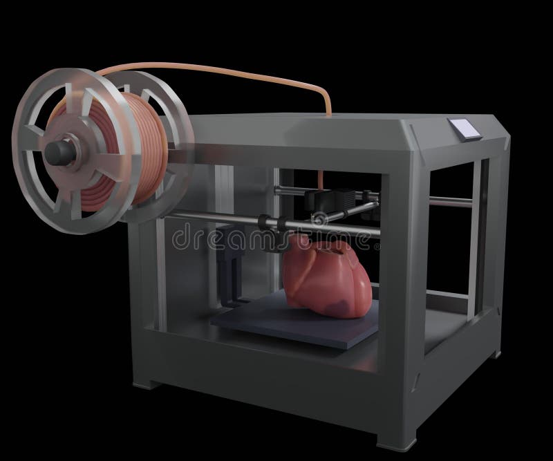 Bioprint Machine Technology is Producing Human Heart Stock Illustration ...