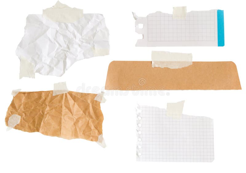 Isolated bits of paper stock image. Image of collection - 35747397