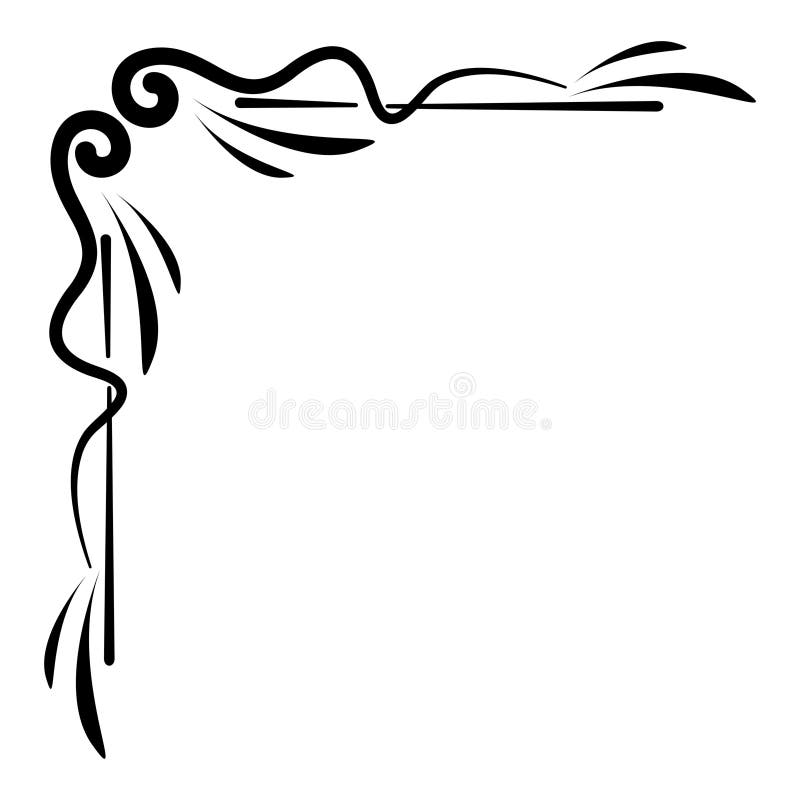 Isolated Black Border Arabesque Frame Vector Stock Vector ...