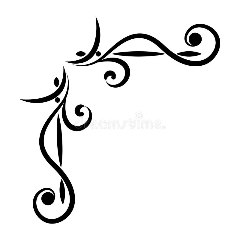 Isolated Black Border Arabesque Frame Vector Stock Vector ...