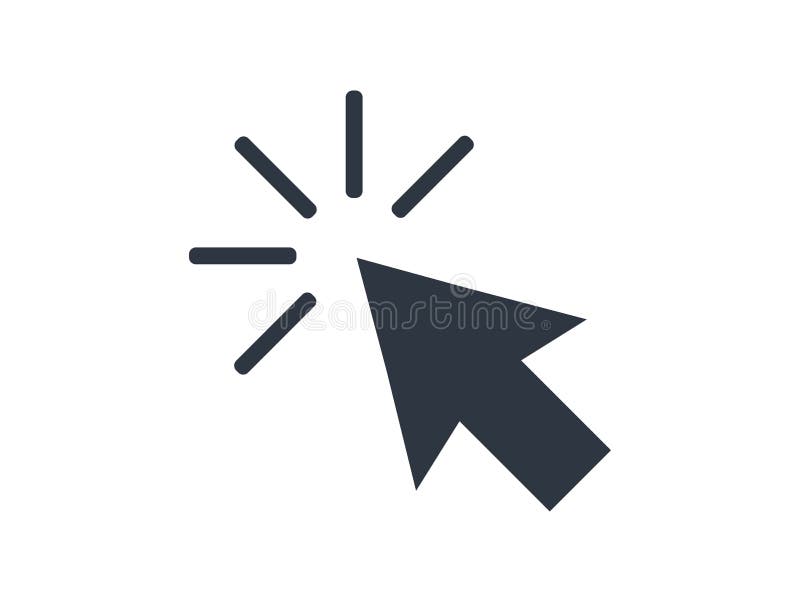 Isolated Black Click Cursor Icon. Flat Desing Vector Stock Vector ...