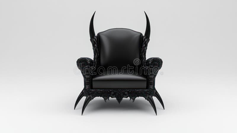 Isolated Black Demon S Throne on White Background Stock Illustration ...