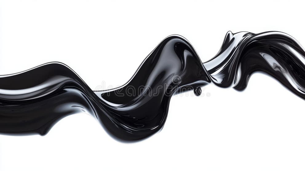 Isolated Black Liquid Splash, Abstract Wave Explosion Stock ...