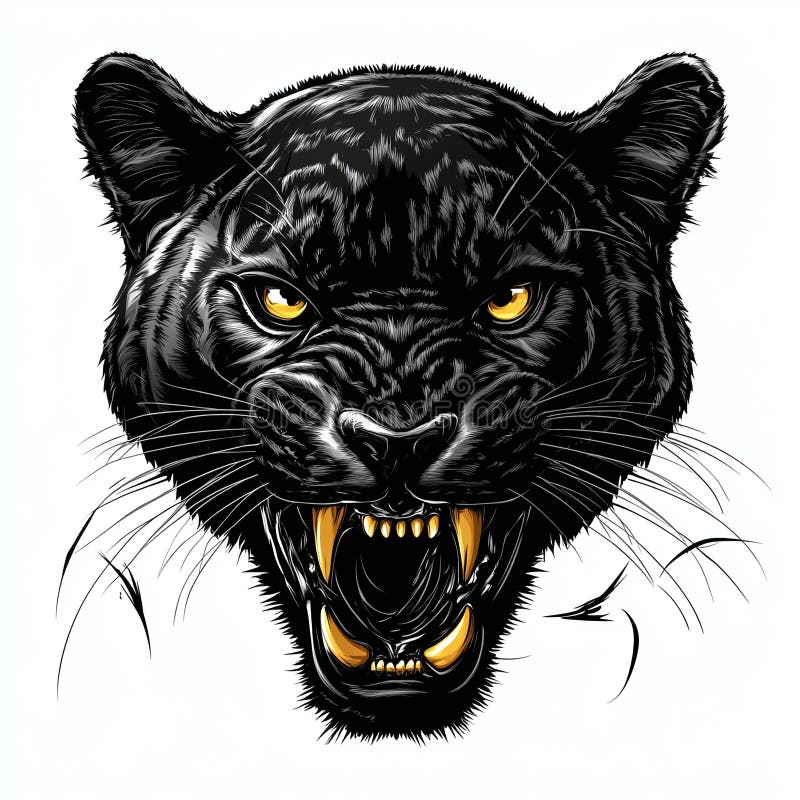 Black Panthar Head Stock Illustrations – 1 Black Panthar Head Stock ...