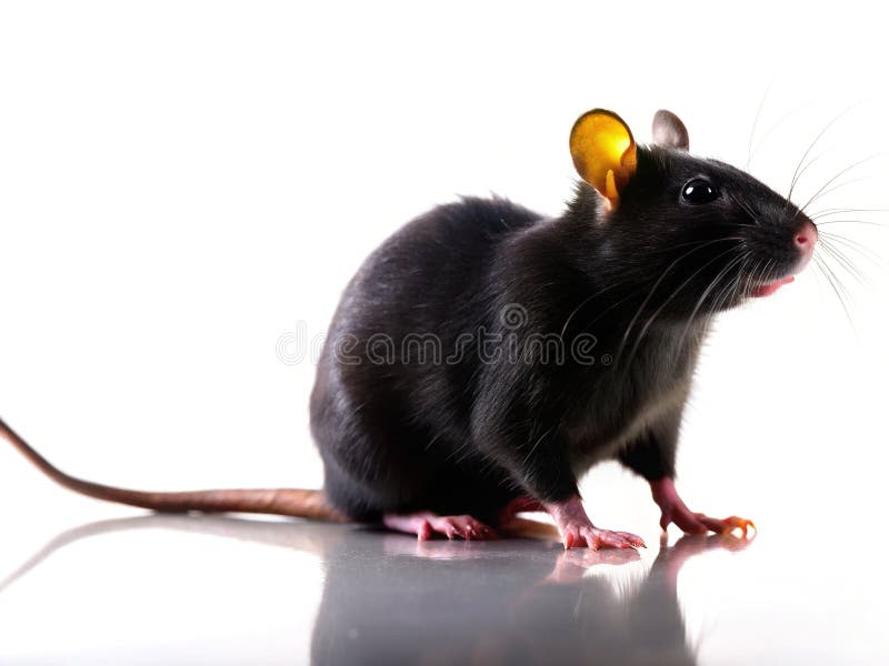Isolated Black Rat Silhouette Detailed Vector Graphic for Pest Control ...