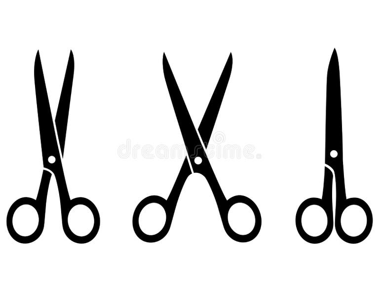 Black Scissors Stock Illustrations – 40,462 Black Scissors Stock ...