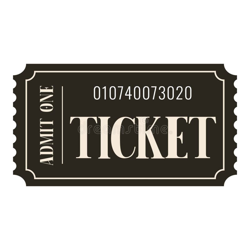 Isolated Black Vector Ticket Stock Vector - Illustration of ticket ...