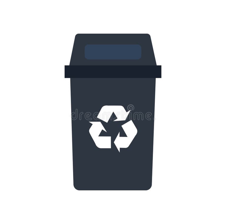 Isolated Black Waste Container Symbol Stock Vector - Illustration of ...