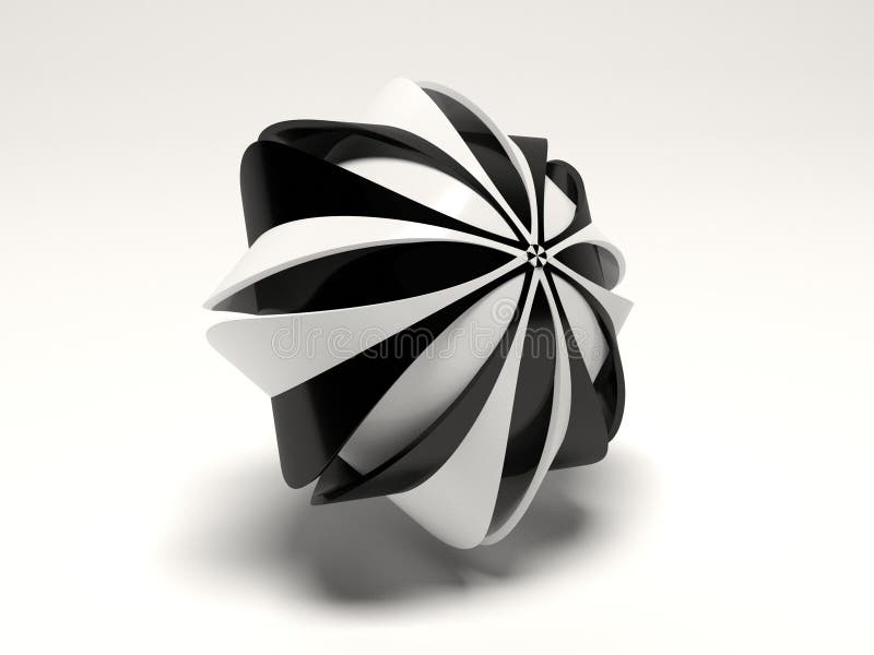 Isolated Black White Abstract Object Stock Illustration - Illustration ...