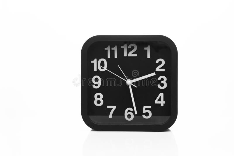 Isolated Black and White Clock Face Show the Time at Two Pm in ...