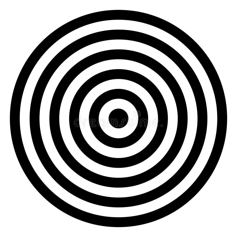 Isolated Black White Target Stock Vector - Illustration of hunting ...