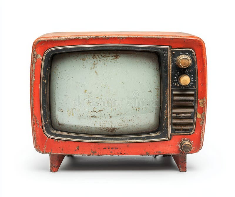Isolated Black and White Vintage TV, Ideal for Design Projects ...