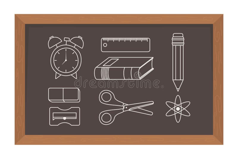 Isolated Blackboard of School Design Stock Vector - Illustration of ...