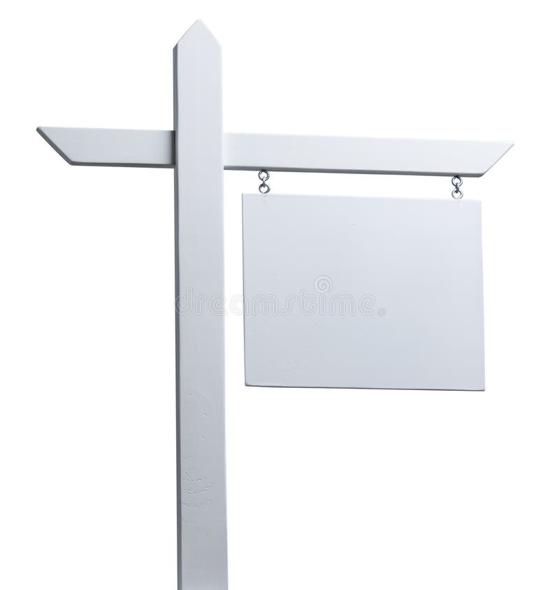 Isolated Blank Real Estate Sign with Clipping Path. Stock Illustration ...