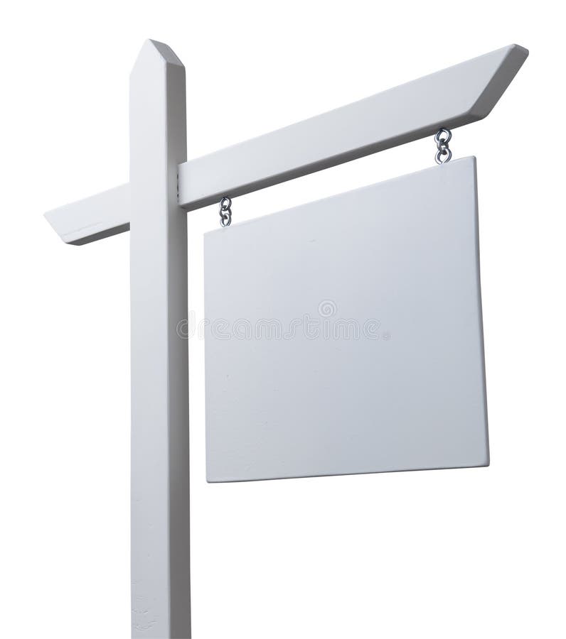 Isolated Blank Real Estate Sign with Clipping Path. Stock Illustration ...