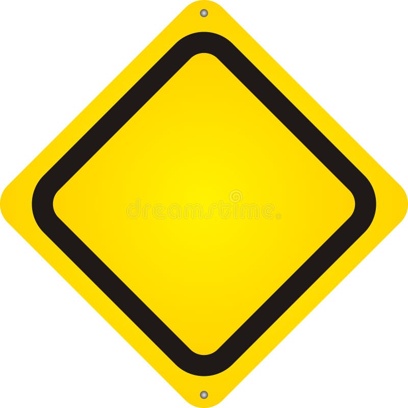 Blank Yellow Sign stock illustration. Illustration of communicate - 6580944